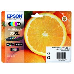 Epson Original 33XL Orange Druckerpatronen - 5er Multipack (C13T33574011)