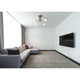 Globo UNTSY Deckenleuchte LED Chrom, Titan, 1-flammig, Fernbedienung