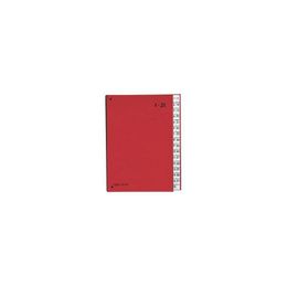 PAGNA Organisationsmappe Pultordner DIN A4 1-31 Karton/Papier laminiert rot 32 Fächer