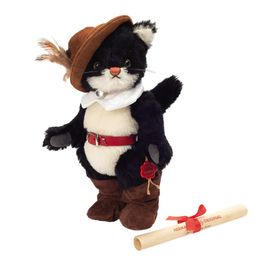 HERMANN TEDDY ORIGINAL Teddy Hermann® Dekofigur Gestiefelter Kater schwarz-weiß 25 cm