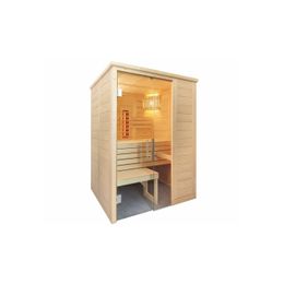 Sentiotec Infrarotkabine Sentiotec Alaska Mini Infra+ Massivsauna Saunakabine Inkl.