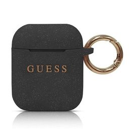 Guess Kopfhörer-Schutzhülle Guess GUACCSILGLBK AirPods Hülle schwarz / schwarz