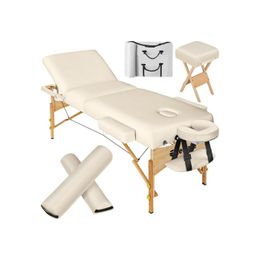 TecTake Massageliege 3 Zonen Massageliege-Set mit 10cm Polsterung