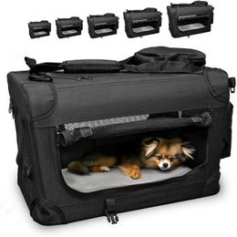 Defactoshop Tiertransportbox Transporttasche Hundebox faltbar Hundetasche für Haustiere Katze