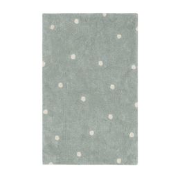 Lorena Canals - Mini Dot Teppich, 100 x 150 cm, blue sage / natur