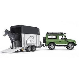 Bruder Land Rover Defender mit Pferdeanhänger 2592 Spielzeugauto