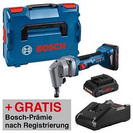 AKTION: Bosch Professional GNA 18V-16 E Akku-Blechschere 18,0 V, mit 2 Akkus mit Prämie nach Registrierung
