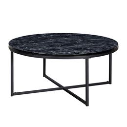 Wohnling Couchtisch 80 x 36 x 80 cm Schwarz