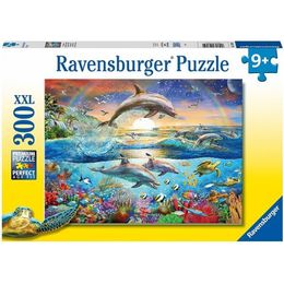 Ravensburger Kinderpuzzle - 12895 Delfinparadies - Unterwasserwelt-Puzzle für Kinder ab 9 Jahren, mit 300 Teilen im XXL-Format