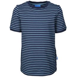 Finkid - T-Shirt RENKAAT gestreift in navy/dove, Gr.80/86