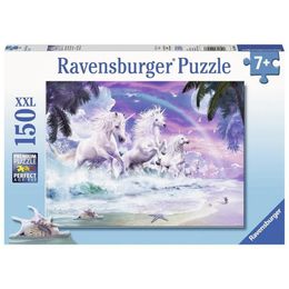 RAVENSBURGER VERLAG Ravensburger Kinderpuzzle - 10057 Einhörner am Strand - Einhorn-Puzzle für Kinder ab 7 Jahren, mit 150 Teilen im XXL-Format