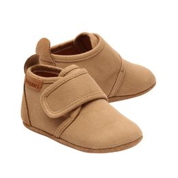 bisgaard - Klett-Hausschuhe BABY COTTON in camel, Gr.21