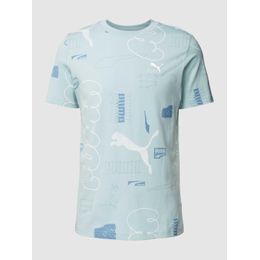 Puma T-Shirt mit Allover-Label-Muster