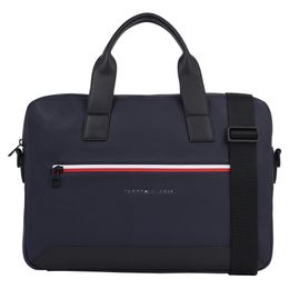 Messenger Bag Tommy Hilfiger "TH ESS CORP COMPUTER BAG" Gr. B/H/T: 37,5 cm x 27 cm x 6 cm, blau (space blue) Damen Taschen Businesstaschen
