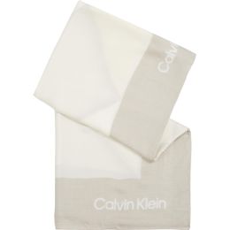 Calvin Klein Schaltuch, Logo-Print, für Damen, beige, OneSize