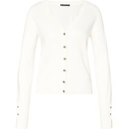 Guess Strickjacke, Knopfleiste, V-Ausschnitt, für Damen, weiß, M