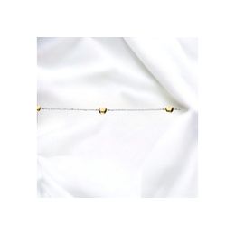 Joyes Boutique Goldkette JB Damen Goldarmband Anker Diamantiert Bicolor 585 14 Kt 16 cm (Gold
