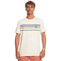 Quiksilver T-Shirt »Qs Striped« weiß XXL XXL Stoff: Baumwoll-Jersey-Stoff [160 g/m2]