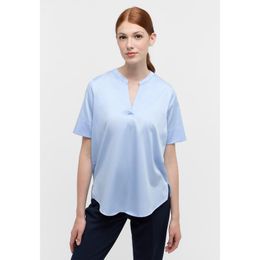 Eterna Longbluse »LOOSE FIT« hellblau 50 50 Steh-Kragen