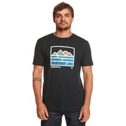 Quiksilver T-Shirt »Landscape Lines« schwarz XL XL Stoff: Baumwoll-Jersey-Stoff [160 g/m2]