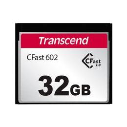 Transcend CFast 2.0 CFX602 32 GB, Speicherkarte Kapazität: 32 GB Geschwindigkeit: Lesen: max. 510 MB/s, Schreiben: max. 340 MB/s