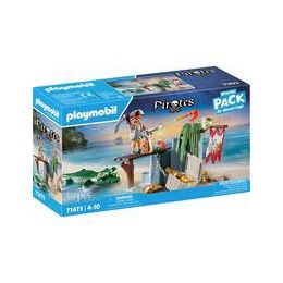 Playmobil 71473 Pirates Starter Pack Pirat mit Alligator, Konstruktionsspielzeug Serie: Pirates Teile: 59 -teilig Altersangabe: von 4 Jahren bis 10 Jahren Material: Kunststoff