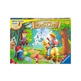 Ravensburger Junior Sagaland, Brettspiel Spieleranzahl: 2 - 4 Spieler Spieldauer: 20 Minuten Altersangabe: von 36 Monaten bis 5 Jahren