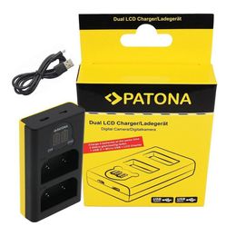 Patona Dual LCD Ladegerät für Olympus OM-1 Kamera-Ladegerät (700