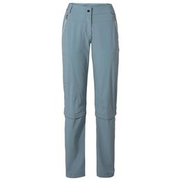 Vaude - Women's Farley Stretch Capri T-Zip Pants III - Zip-Off-Hose Gr 48 - Regular grau
