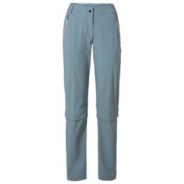 Vaude - Women's Farley Stretch Capri T-Zip Pants III - Zip-Off-Hose Gr 34 - Short grau