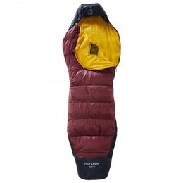 Nordisk - Oscar +10 Curve - Kunstfaserschlafsack Gr Bis 175 cm Körperlänge - M Zip: Left Rot/Schwarz