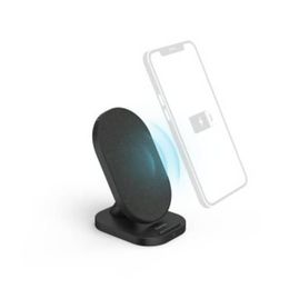 Hama 00201685 Wireless Charger QI-FC10S-Fab, 10 W, kabellose Smartphone-Ladestation, SW