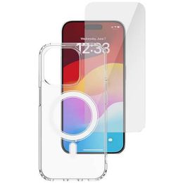4smarts 360° Protection Set Backcover Apple iPhone 15 Pro Max Transparent Induktives Laden