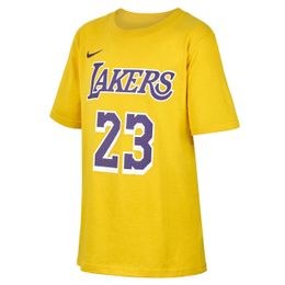 LeBron James Los Angeles Lakers Nike NBA-T-Shirt für ältere Kinder (Jungen) - Gelb