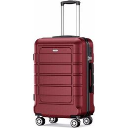 SHOWKOO Koffer Klein Hartschale Leicht Reisekoffer ABS+PC Haltbar Kabinen Trolley