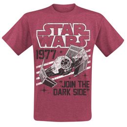 Star Wars Dark Side Tie Fighter T-Shirt rot in XXL