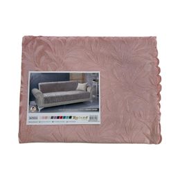 BOSS BY ROLAND Tagesdecke Sofaüberwurf / Couchüberwurf Anti-rutsch Tagesdecke 175x215cm Rosa