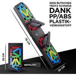 BarutSports Liegestützgriffe Liegestütze Brett 13 in 1 Push Up Board 10 Wochen Workout Plan Klapp