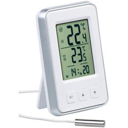 Pearl Raumthermometer Digit Innen-& Außen MIN MAX Thermometer Wetterstation mit Außenfühler