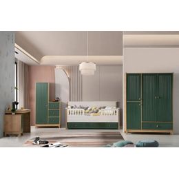 JVmoebel Schlafzimmer-Set Stilvoll Kinderzimmer Set Besteht aus Bett 2х Kleiderschrank