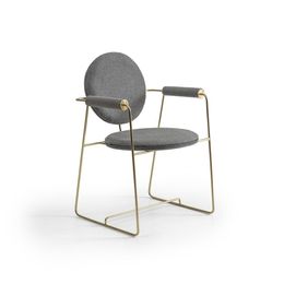 JVmoebel Armlehnstuhl Esszimmerstuhl Designer Stuhl mit Armlehnen Modern Möbel Polsterstuhl (1 St)