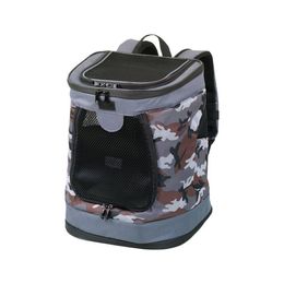 Nobby Tiertransporttasche Rucksack Plate camouflage-grau für Katzen