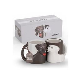 MiaMio Tasse Hunde Keramik Tasse 300 ml / 3D Tassen Set