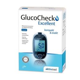 aktivmed Blutzuckermessgerät Glucocheck Excellent Blutzuckermessgerät-Set mg/dl oder mmol/l