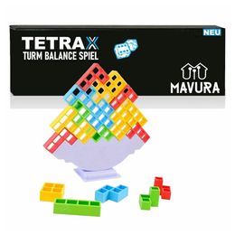 MAVURA Stapelspielzeug TETRAX Tower Balance Spiel Kinder Stapelspiel Turm Schaukelstapel