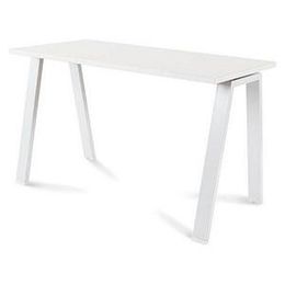 Rocada BLANCA höhenverstellbarer Schreibtisch weiß rechteckig, 4-Fuß-Gestell weiß 120,0 x 60,0 cm