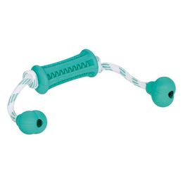 Nobby Spielknochen Vollgummi Stick mit Seil Dental Fun zweifarbig