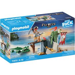 Playmobil 71473 Pirat mit Alligator Spielset, Mehrfarbig
