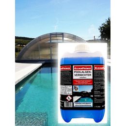 CleanPrince Poolpflege Pool-Algen-Vernichter 5 Liter (chlorfrei) blau CP810100