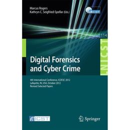 Springer Berlin Heidelberg Digital Forensics and Cyber Crime, Kartoniert (TB)